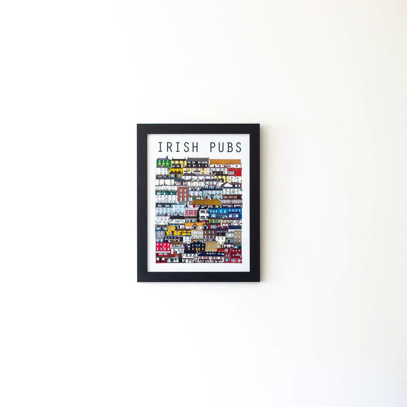Irish Pubs Illustration | 30x40cm | Framed – Home Made Beautiful