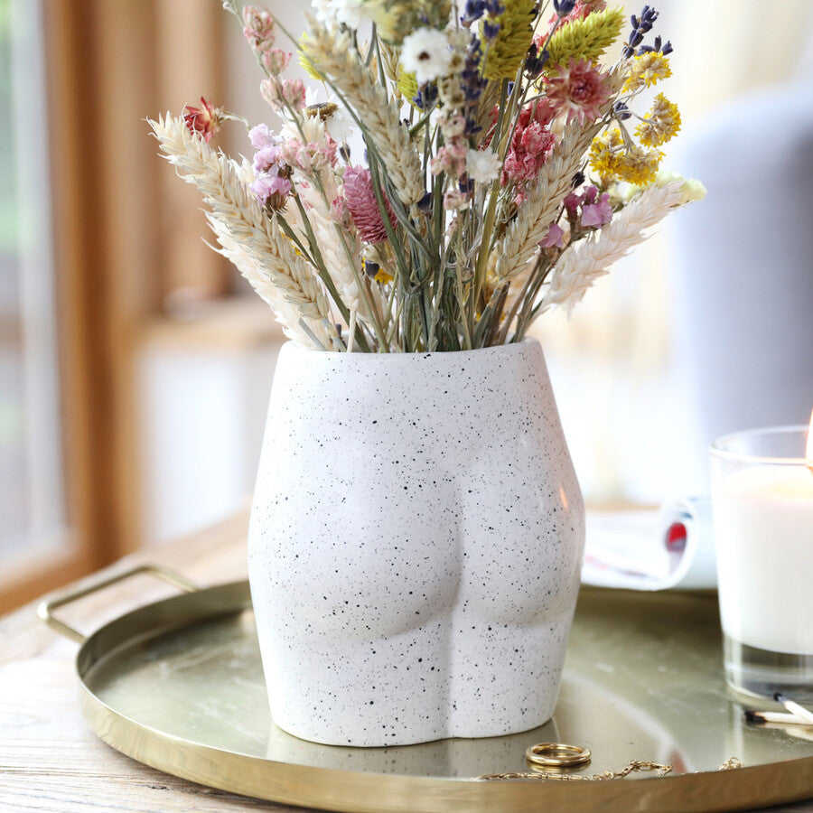 Ceramic Speckled Bum Vase – Home Made Beautiful